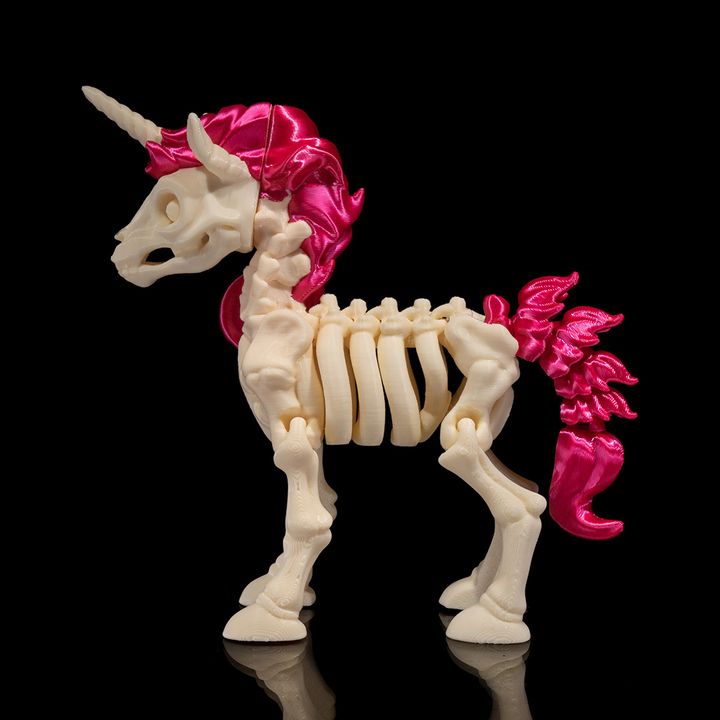 3D Printable Skeleton Unicorn by Stlflix